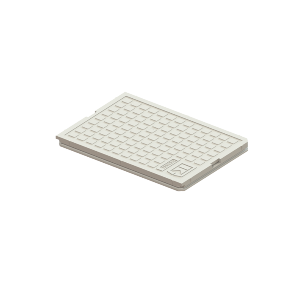 KESSEL-Abdeckplatte, aus PVC, Größe 2/3,Farbe: steingrau ...
